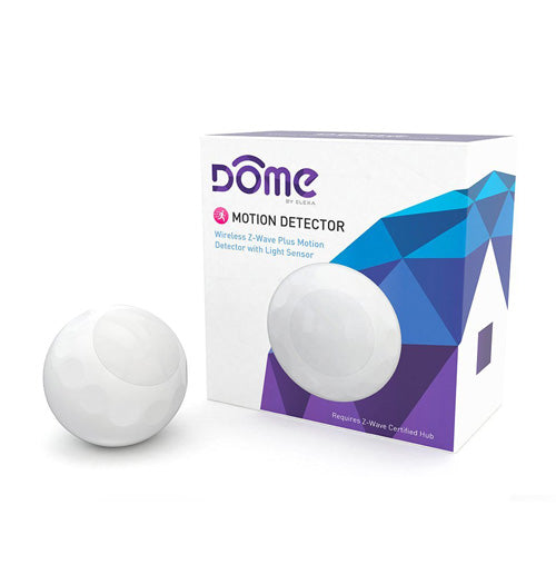 Dome Z-Wave Plus Motion Detector with Light Sensor and Magnetic Mount ...