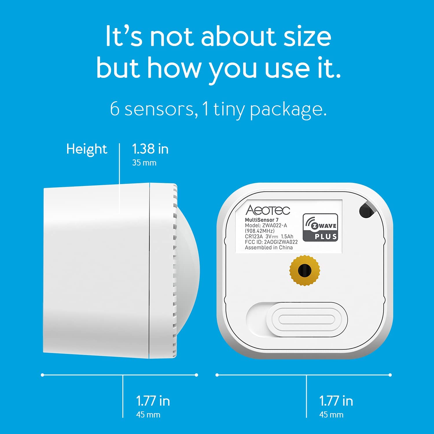 Aeotec MultiSensor 7; Z-Wave Plus 6-in-1 sensor (ZWA024) – ZWaveProducts